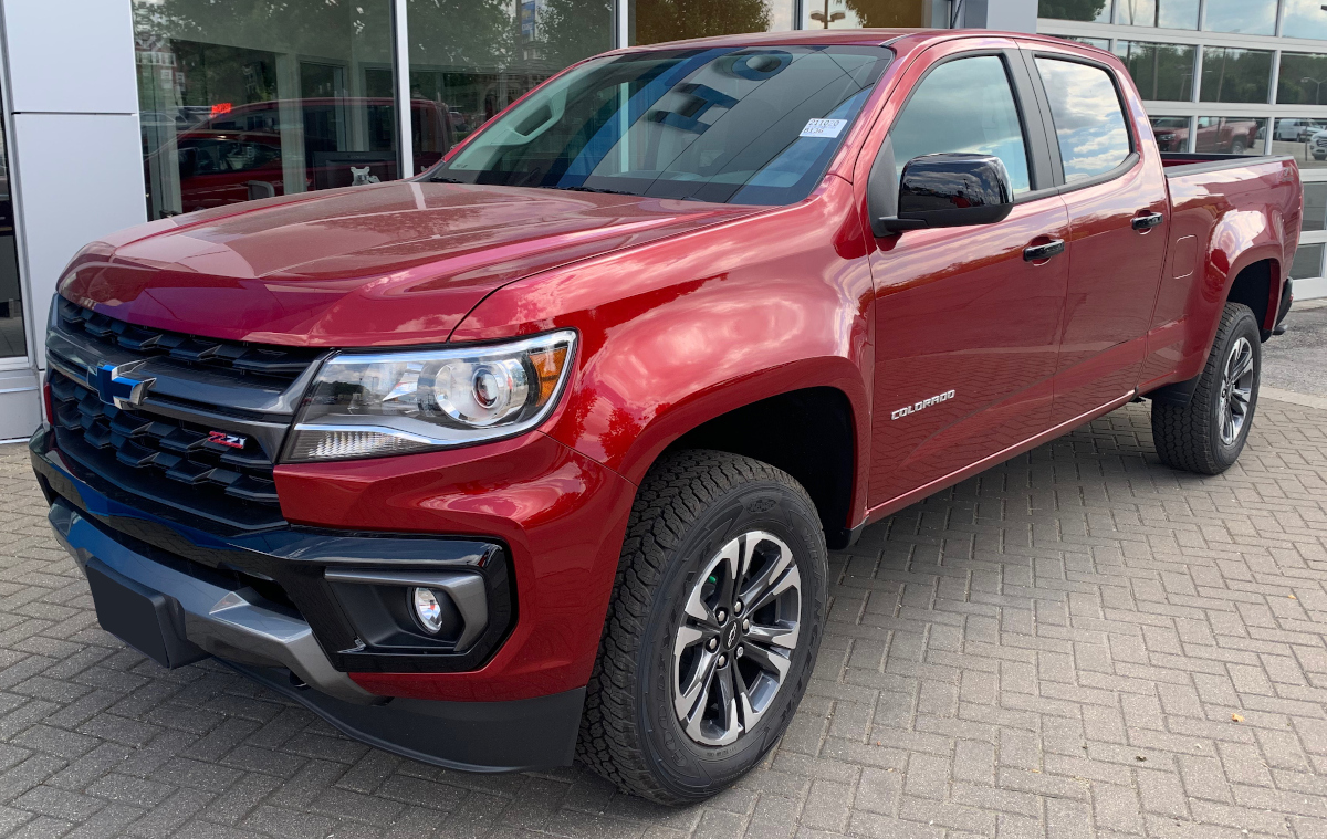 Cherry Red 2021 GM Chevrolet Colorado Paint Cross Reference